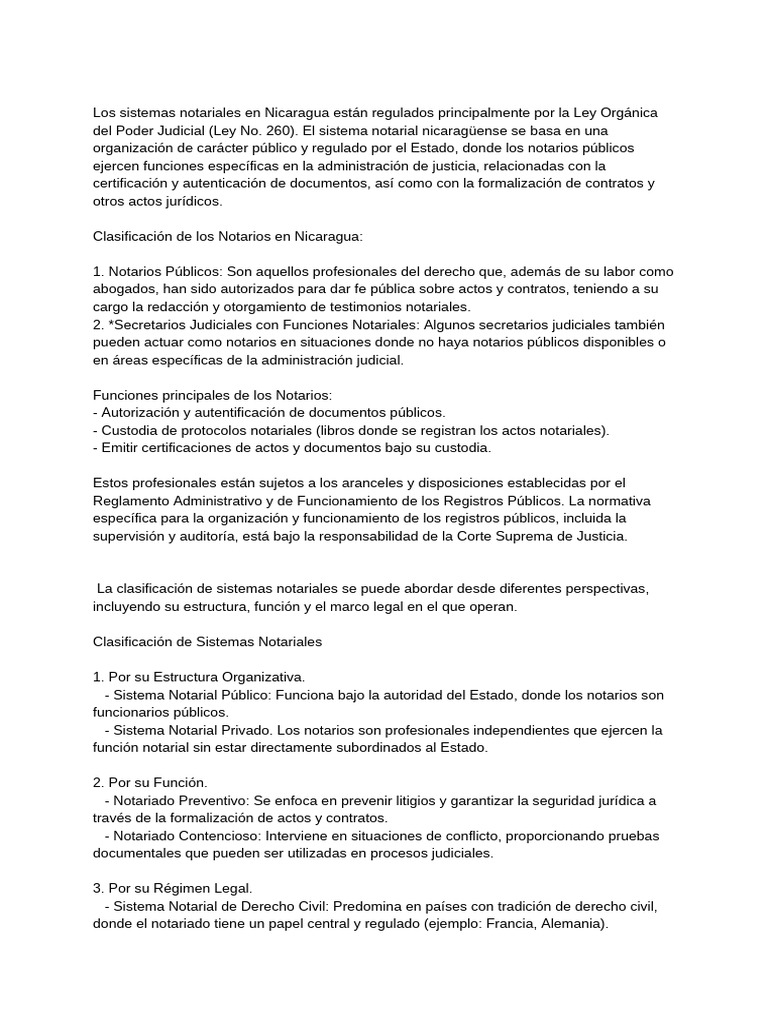 Los sistemas notariales | PDF Los sistemas notariales | PDF