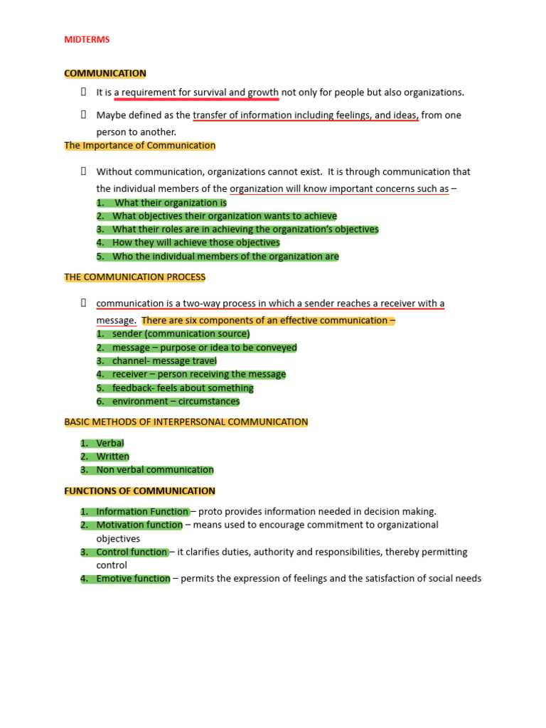 Importance of Communication in Organizations | PDF | Communication ...