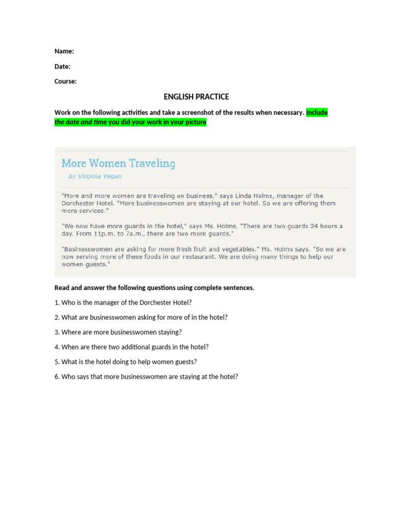 Worksheet_English practice Vocabulary Unit 2 | PDF