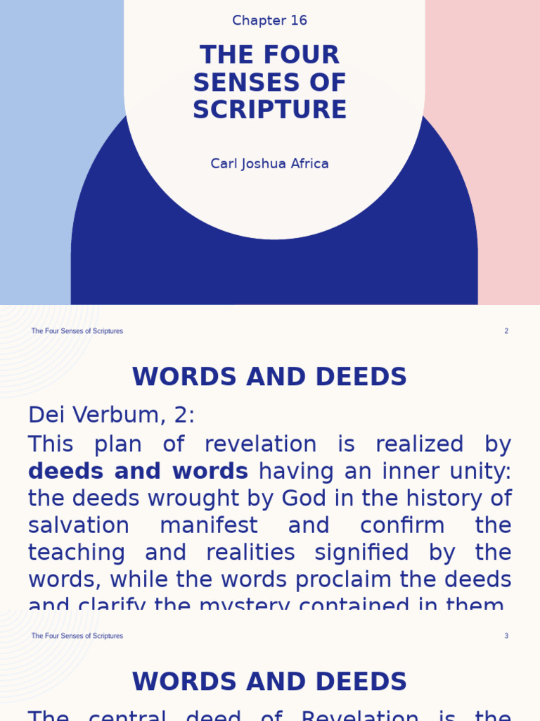 THE FOUR SENSES OF SCRIPTURE | PDF