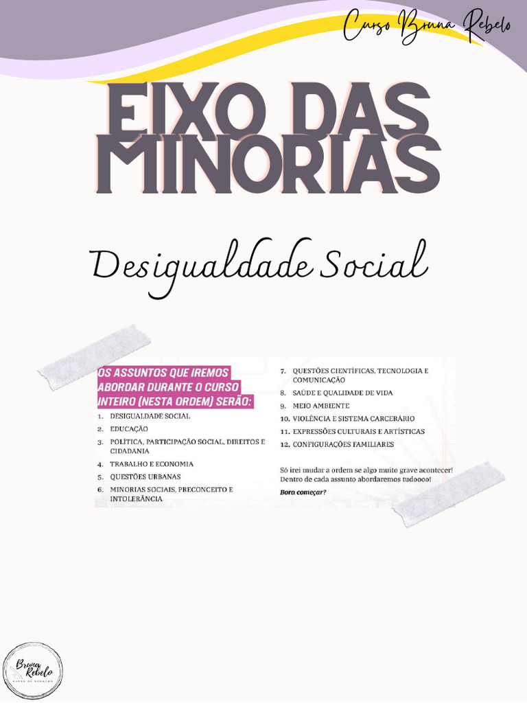 01 Eixo Minorias - desigualdade social | PDF