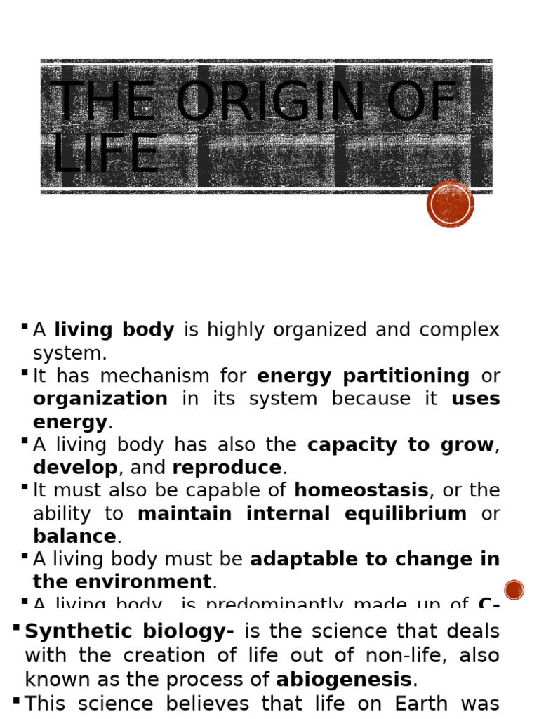 The Origin of Life | PDF