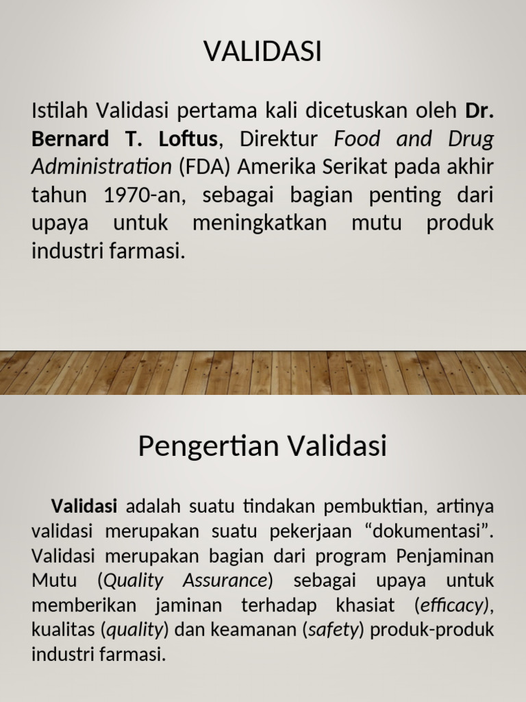PPT VALIDASI | PDF