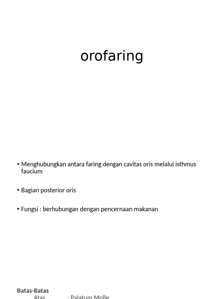 Orofaring | PDF