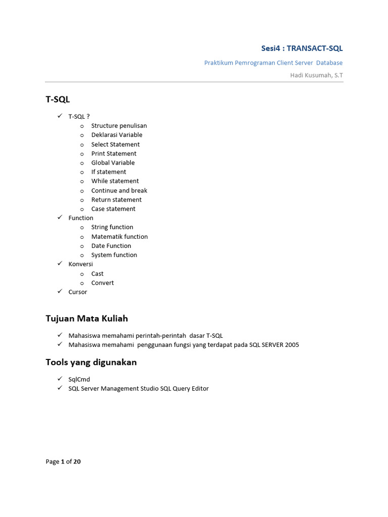 Sesi 04 | PDF