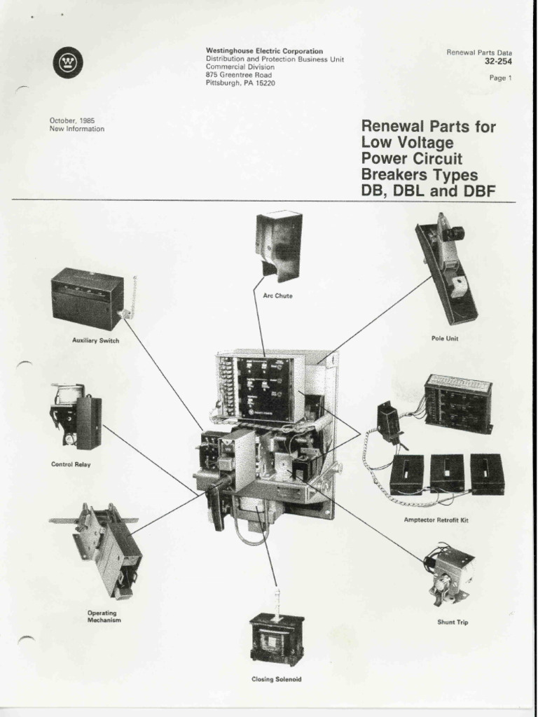 32-254 Ren - Parts For DB, DBL, DBF Breakers | PDF