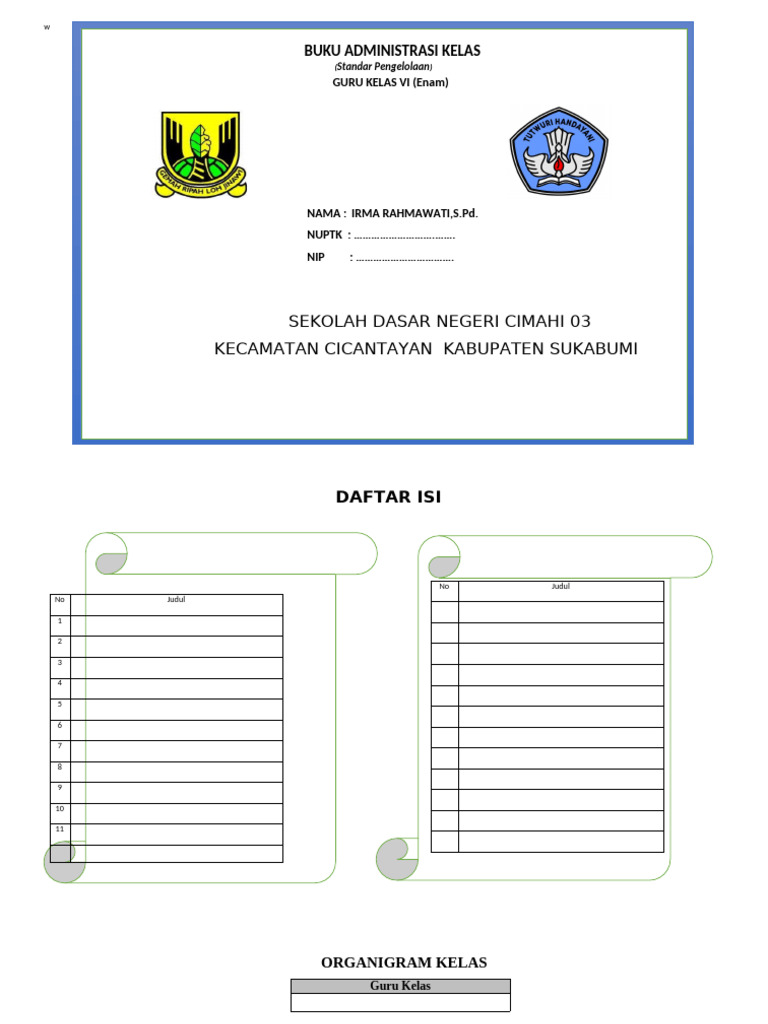 Buku ADM Kelas | PDF