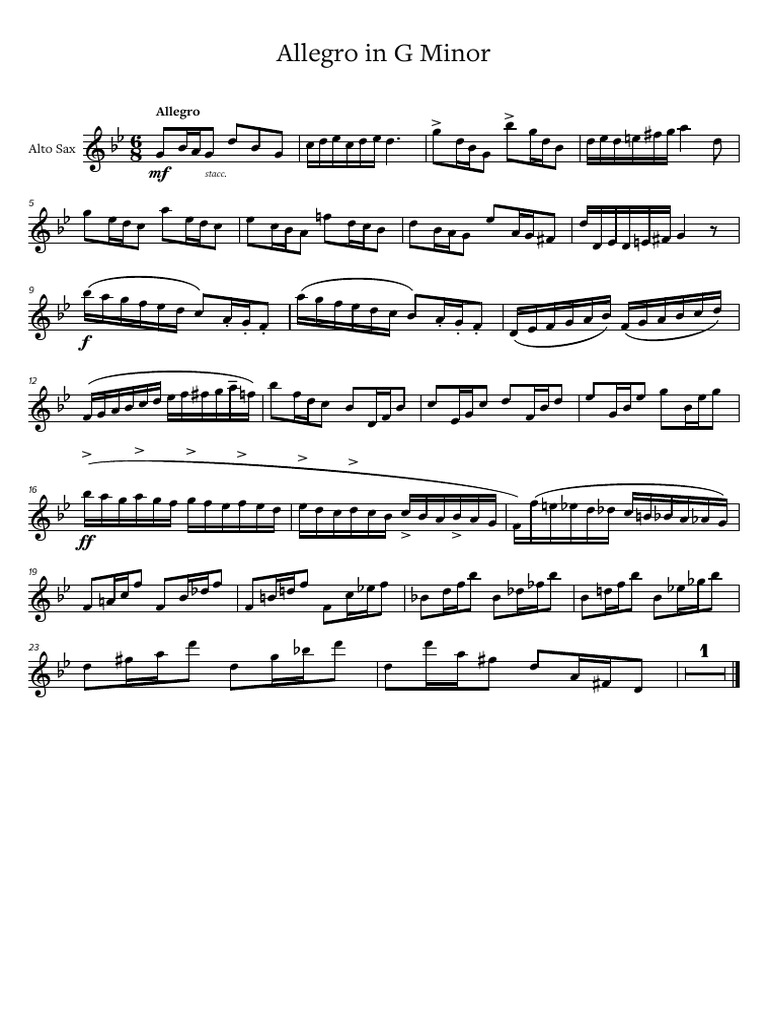 Allegro in G Minor | PDF
