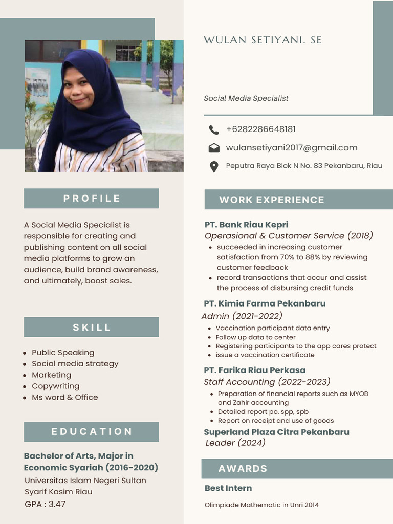 CV Wulan Setiyani | PDF