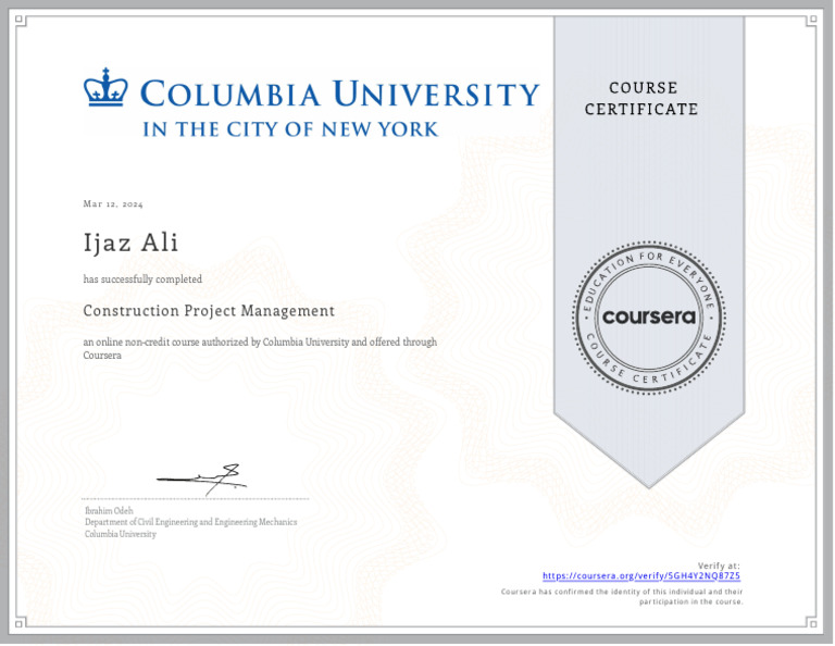 Course Letter - Ijaz ALI - 06112023 | PDF