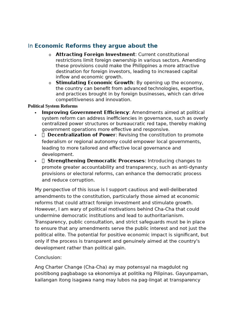 Economic Reforms They Argue About The: Attracting Foreign Investment | PDF