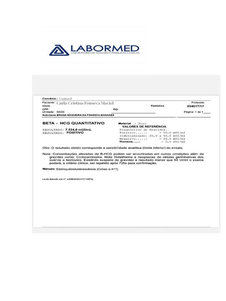 teste labormed | PDF