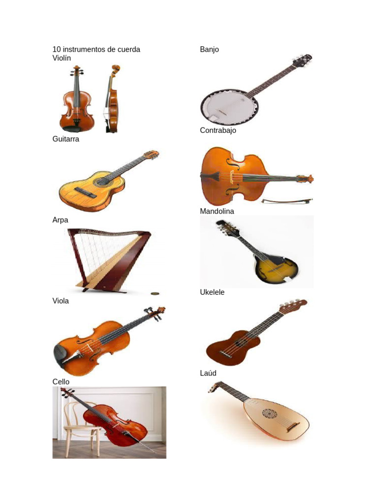 10 Instrumentos de Cuerda, Viento y Percusion | PDF | Arte