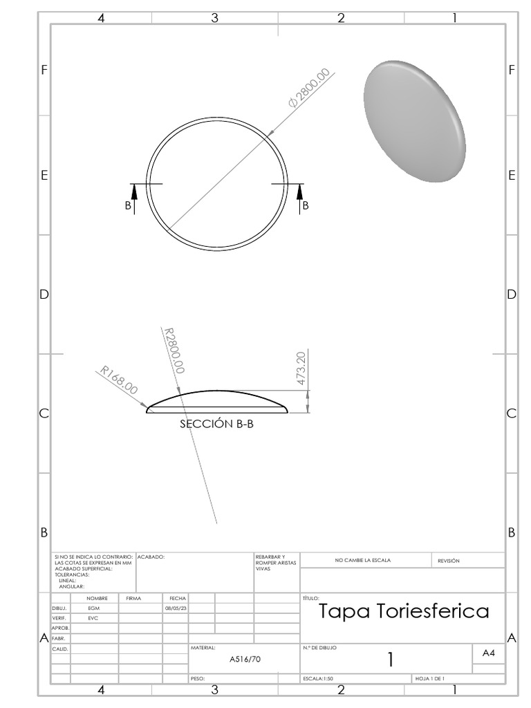 Tapa Toriesferica | PDF