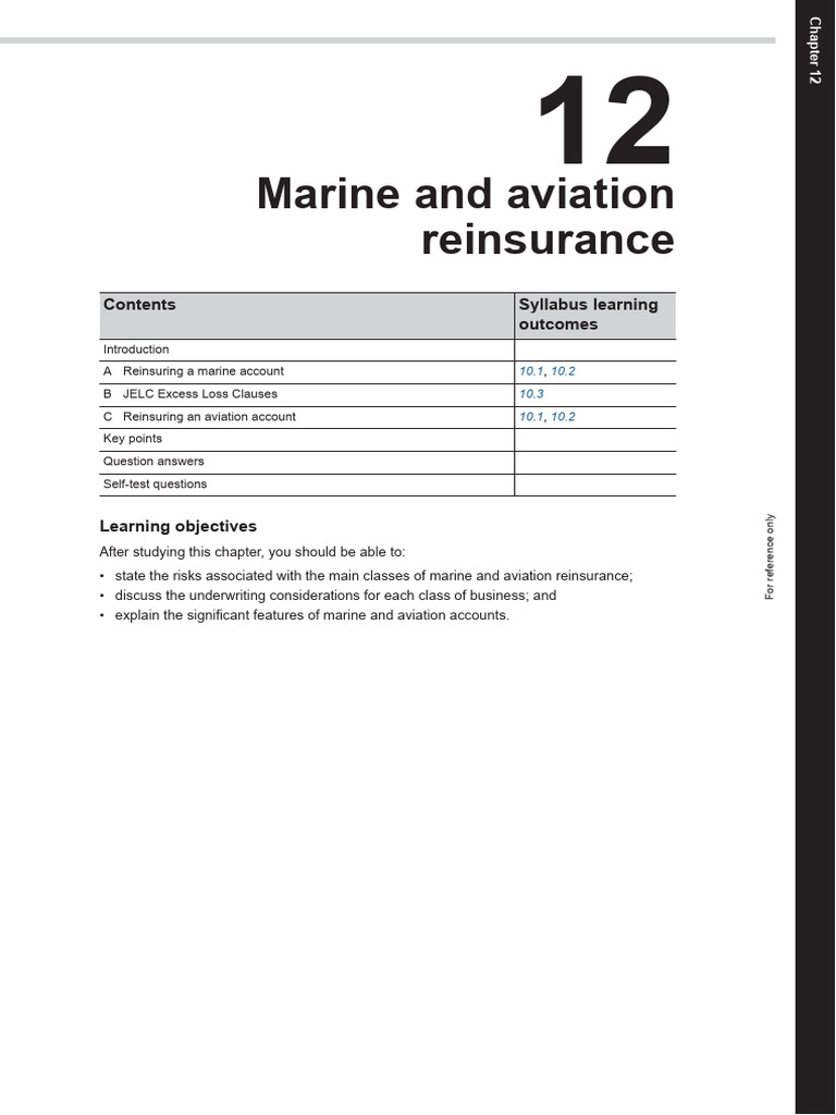 Marine & Aviation Reinsurance | PDF