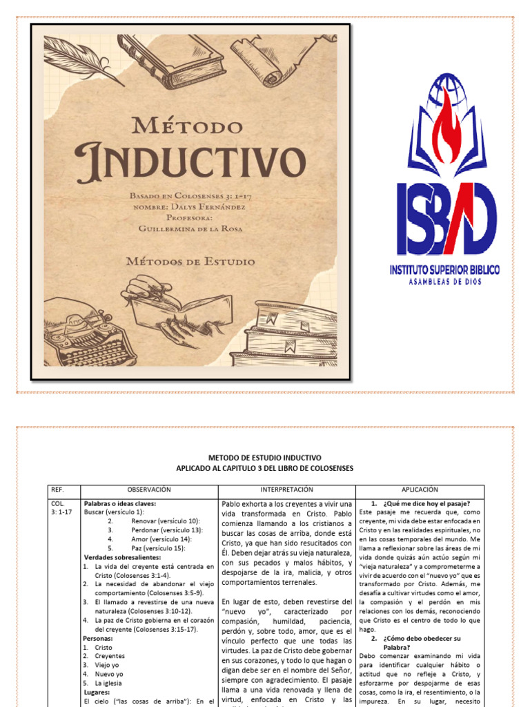 Metodo de Estudio Inductivo | PDF
