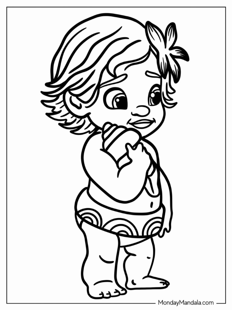 Baby Moana Holding Seashell | PDF
