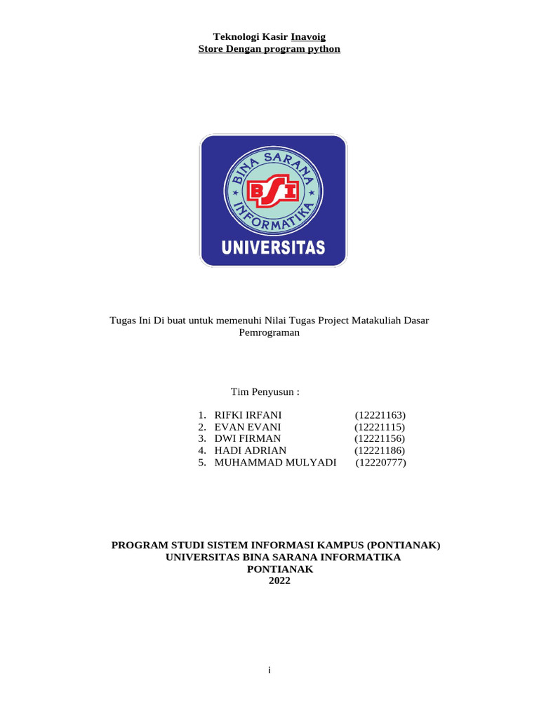 Final Projek (Imung | PDF