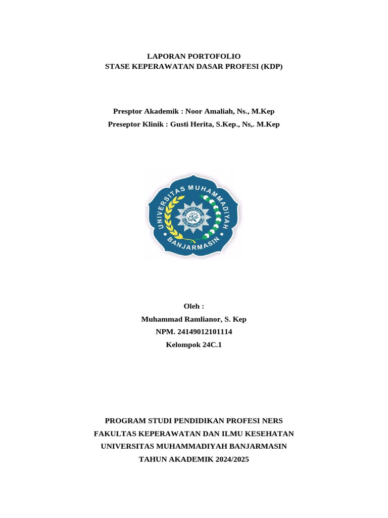 Laporan Portofolio KDP | PDF