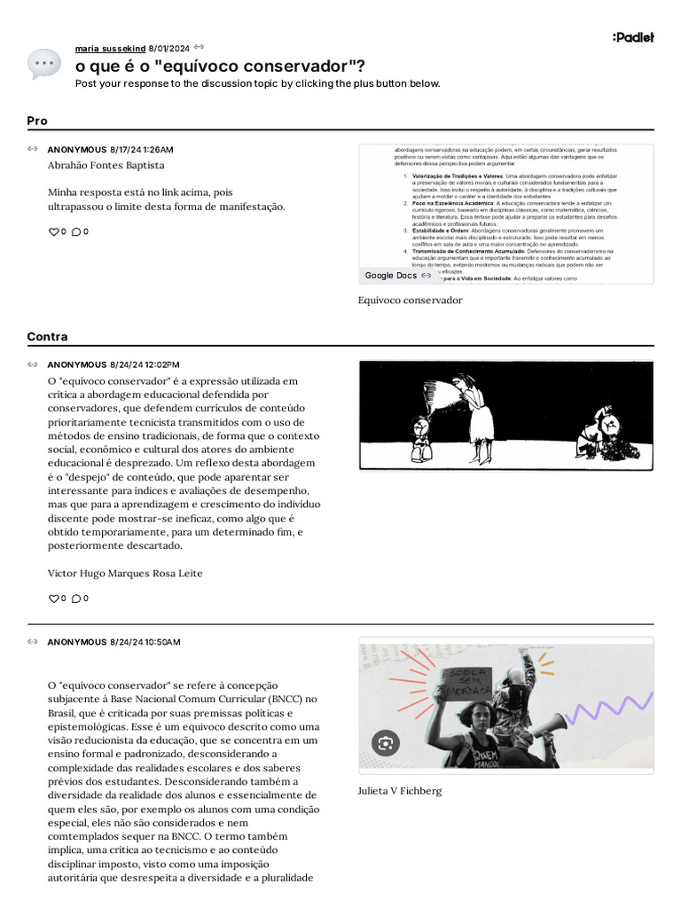 Padlet-Sussekind - o Que É o Equivoco BNCC | PDF