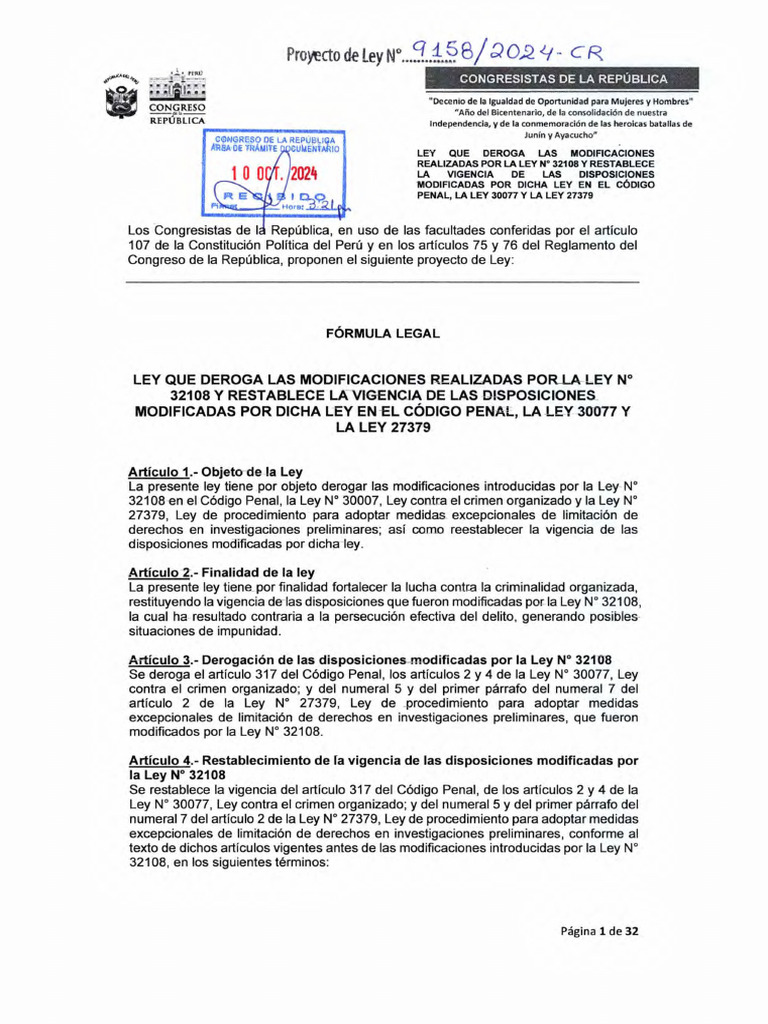 Plantean Derogar Ley Del Crimen Organizado | PDF | Crímenes | Crimen y ...