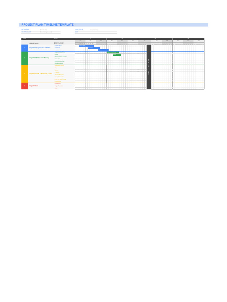 Project Plan Timeline Template | PDF