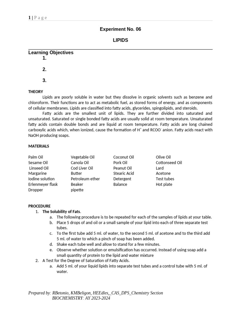 EXP.-06-lipids-1 2 | PDF