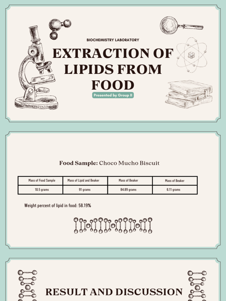 Group Ii - Extraction of Lipids From Food | PDF