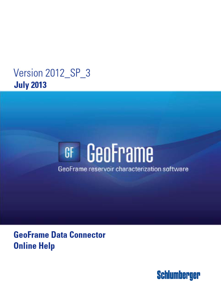 GeoFrame 2012 Data Connector User Manual - Ocean ... | PDF