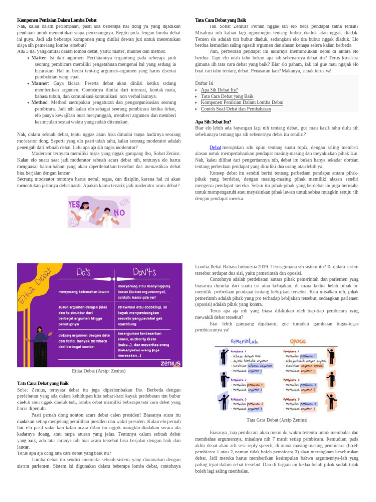 Tata Cara Debat Yang Baik | PDF