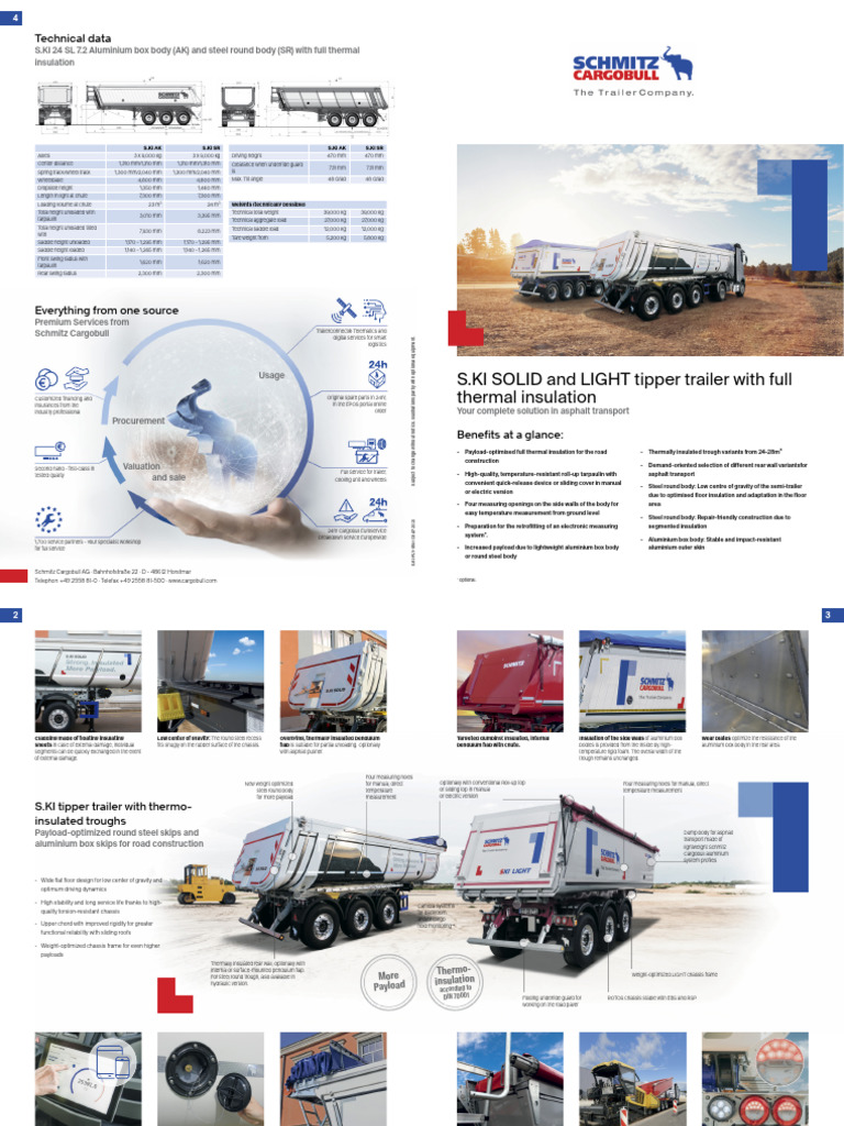 Brief Information SKI Tipper Semi-Trailer With Full Thermal Insulation ...