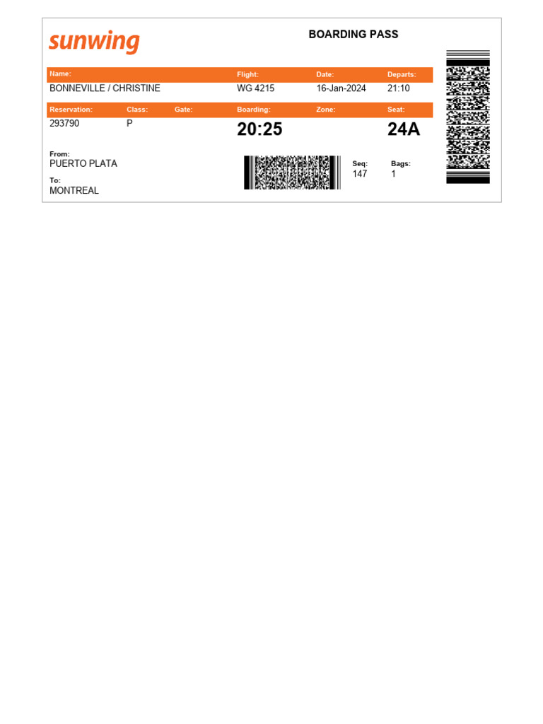 Boarding Pass | PDF