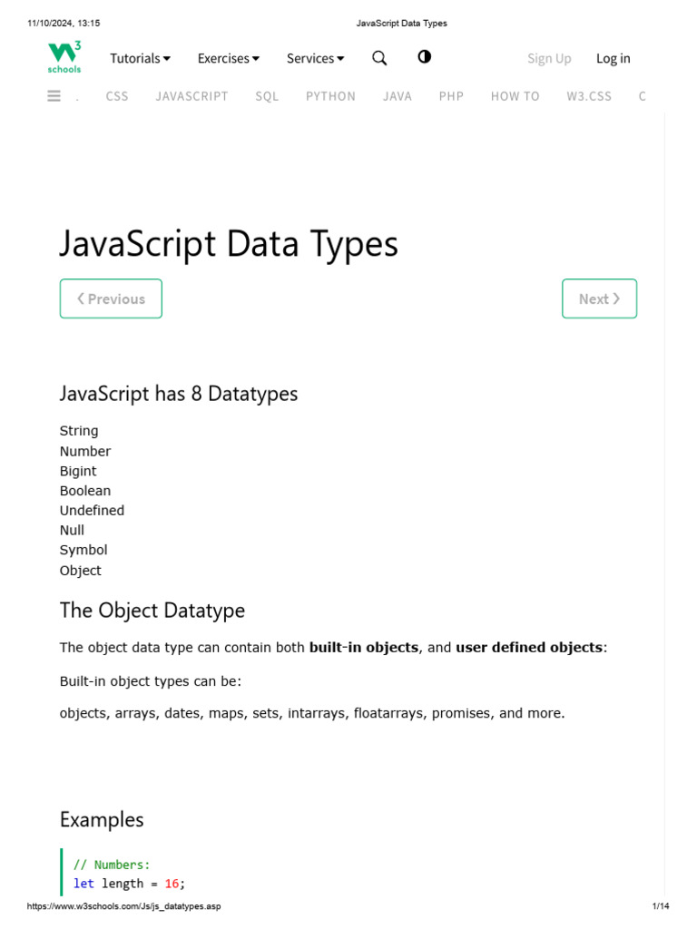 JS data types | PDF