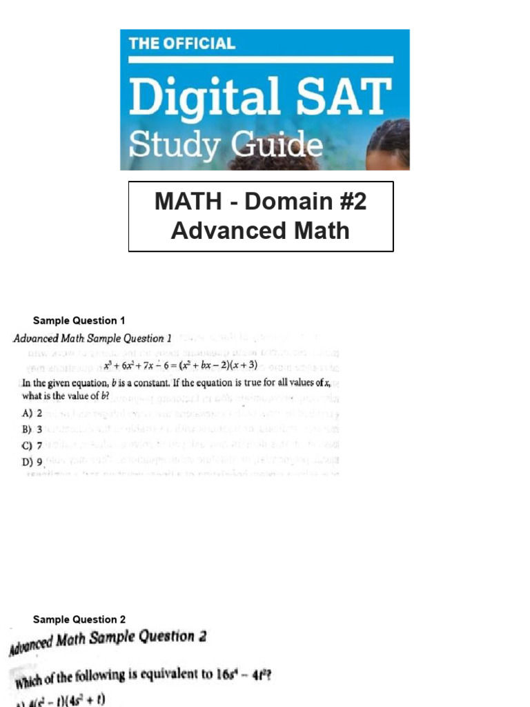 MATH D2 Advanced Math Exercises | PDF