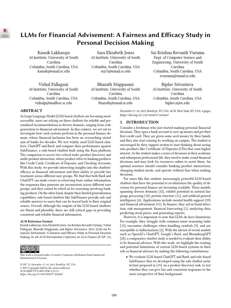 2 LLM Financial Advisement | PDF