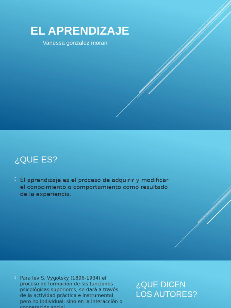 El Aprendizaje | PDF