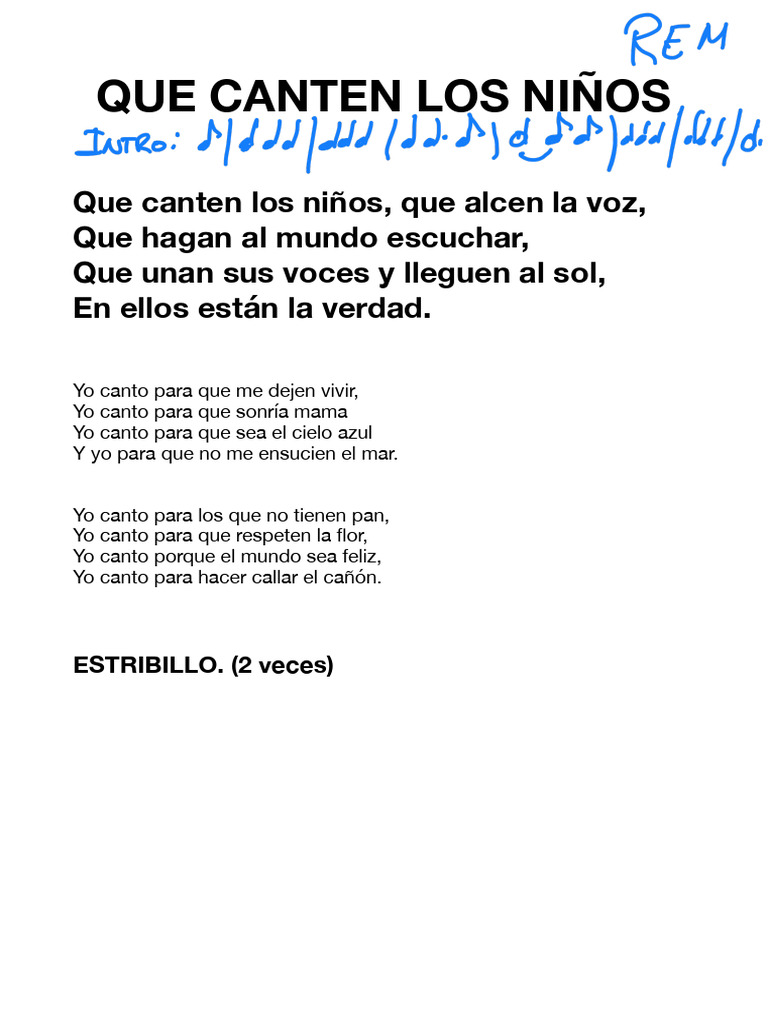 03 Que Canten Los Niños | PDF