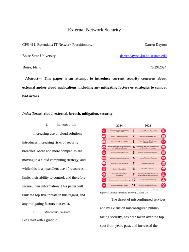 External Network Security | PDF | Computer Security | Business