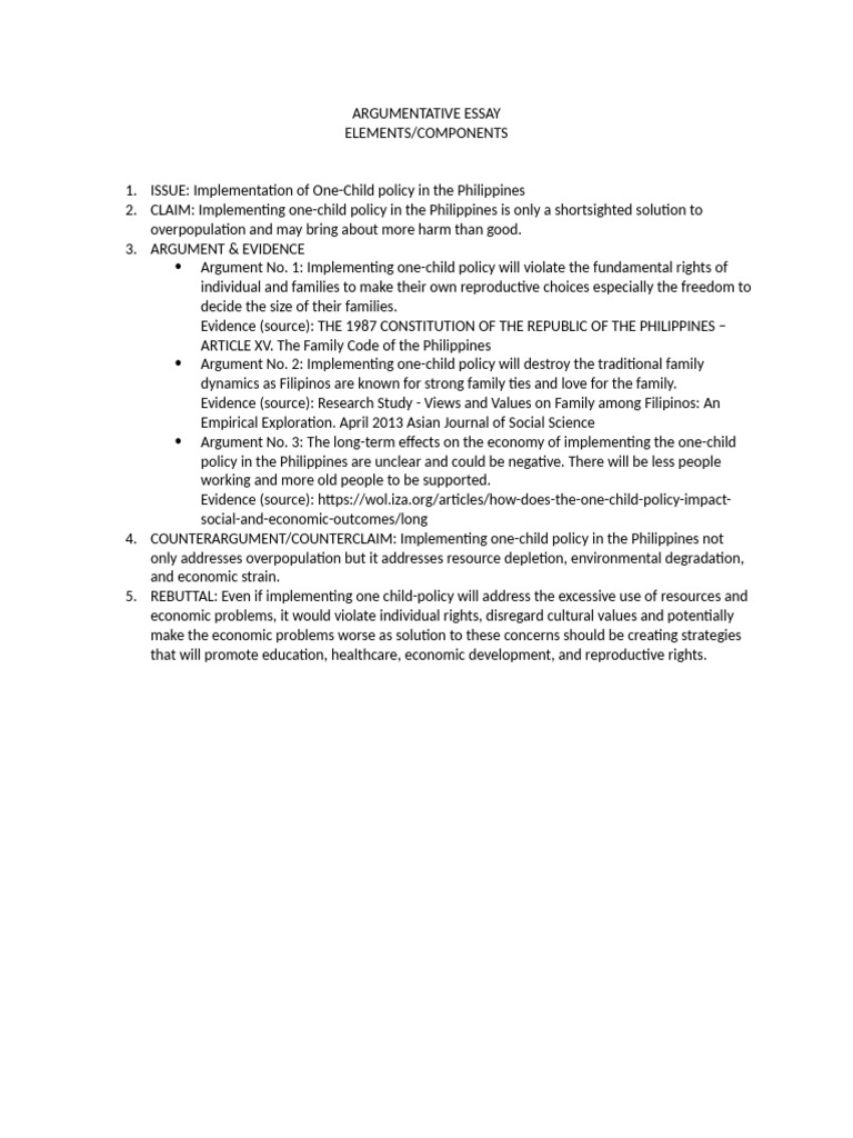 Argumentative Essay | PDF