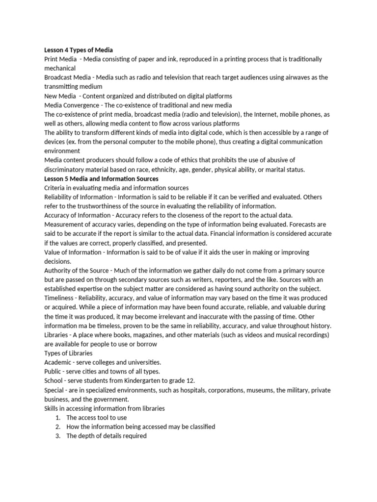 MIL-notes-Lesson-4-5 | PDF