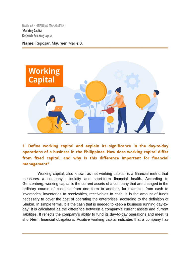 Working Capital | PDF