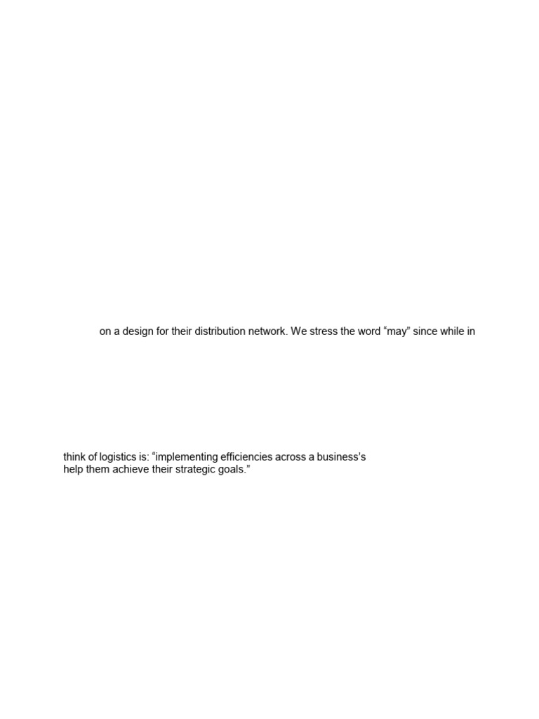 Lesson 8 Logistics Management | PDF | Logistics | Warehouse