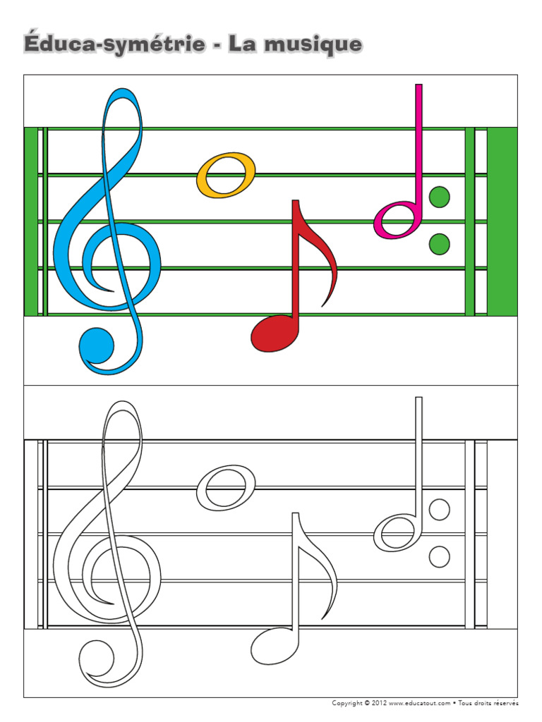 Colorier Les Notes de Musique | PDF