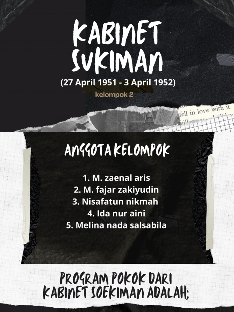 Presentasi Kelompok 2 Kabinet Sukiman | PDF