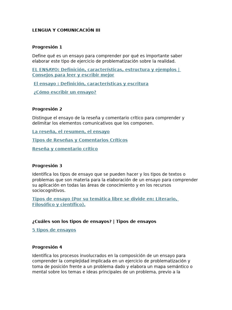 Lengua y Comunicación Iii | PDF