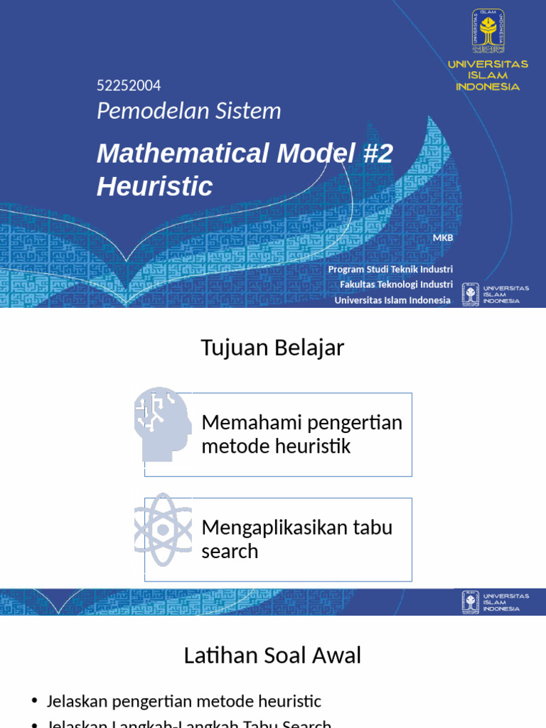 PS (10) - Mathematical Model 2 Heuristic | PDF PS (10) - Mathematical Model 2 Heuristic | PDF