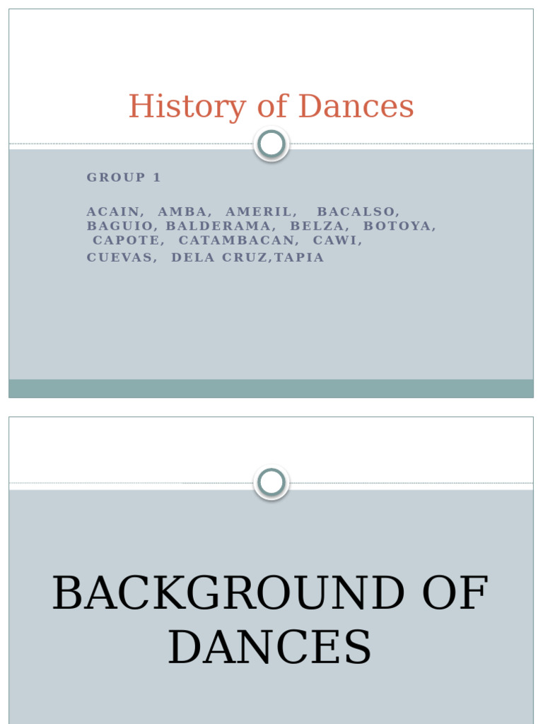 History of Dances | PDF | Ballroom Dance | Dances