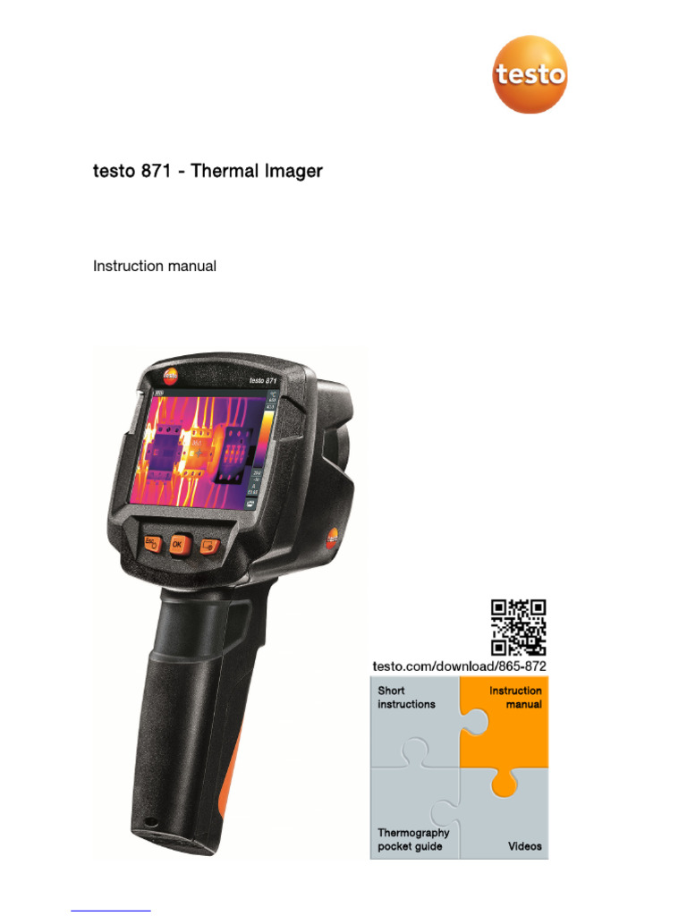 Testo 871 - Thermal Imager: Instruction Manual | PDF