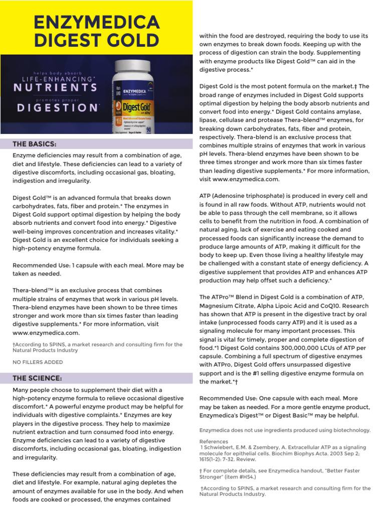 Enzymedica Digest Gold | PDF