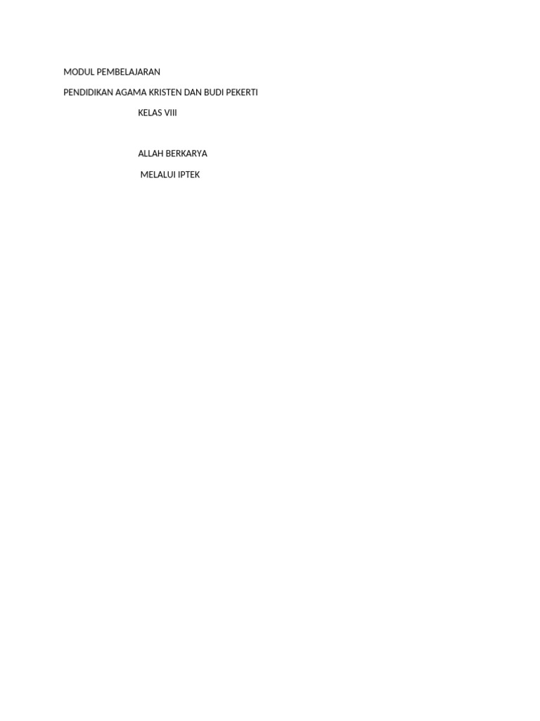 Modul Pembelajaran | PDF